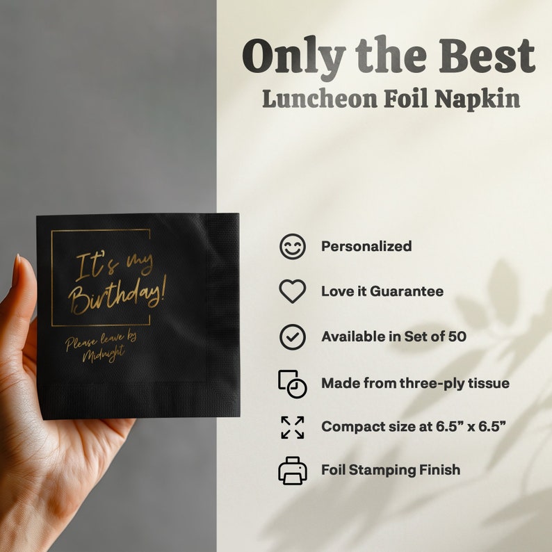 It's My Birthday Napkins, Please Leave by Midnight Napkins, Fun ...