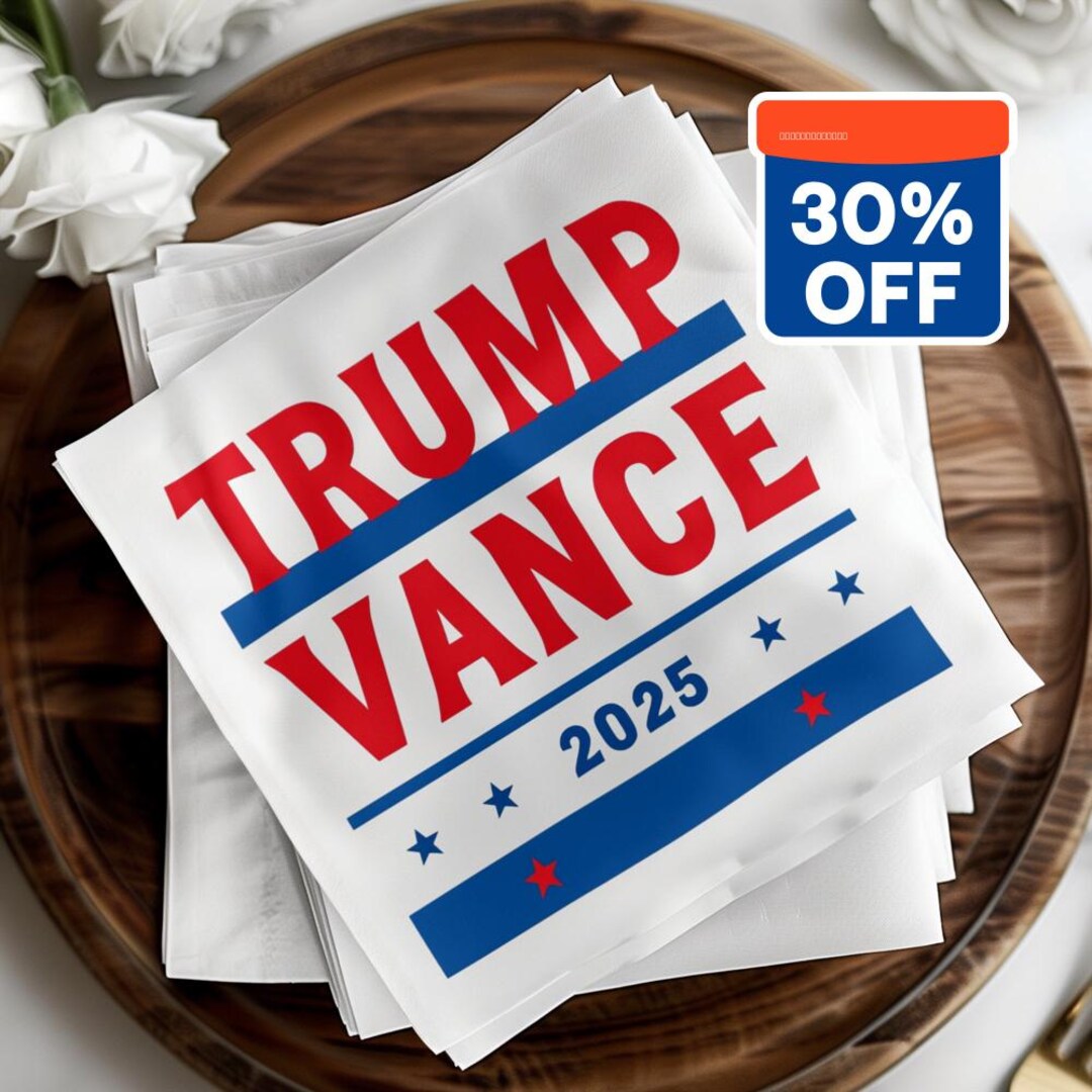 Trump Vance 2024 Election Party Cocktail Napkins, Vote Republican Party ...