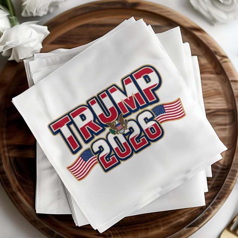 Trump 2026 Patriotic Cocktail Napkins | USA Election Party Supplies ...