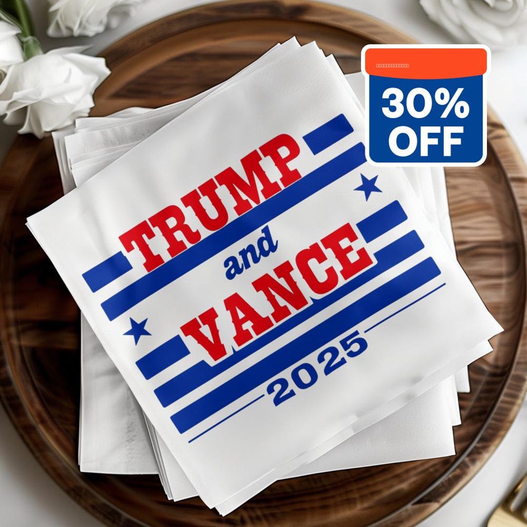 Trump Vance 2024 Election Cocktail Napkins, Political Party Supplies ...