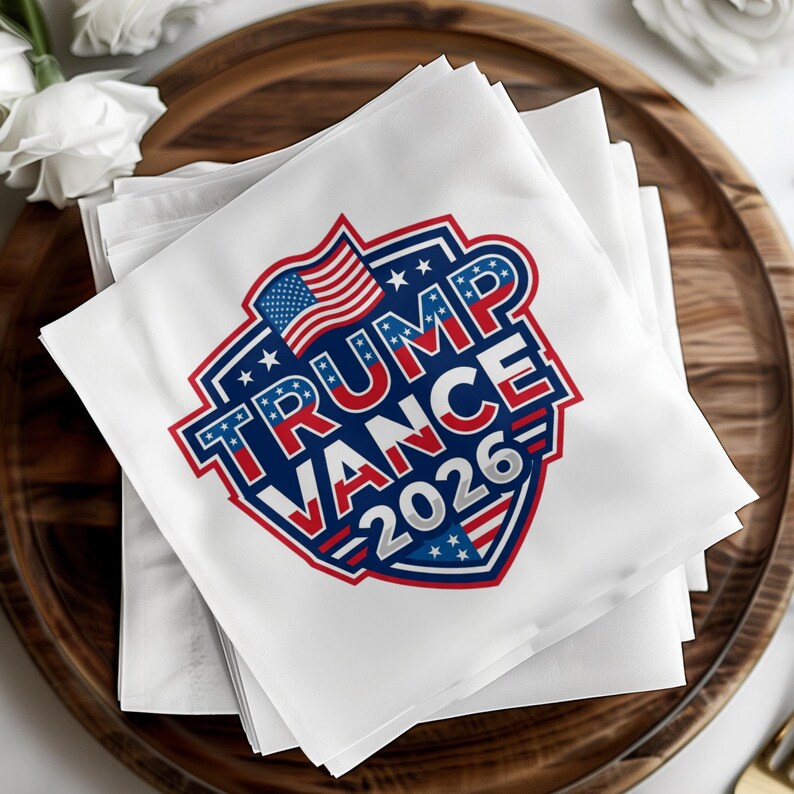 USA Trump Vance 2026 Cocktail Napkins, Patriotic Election Party Decor ...