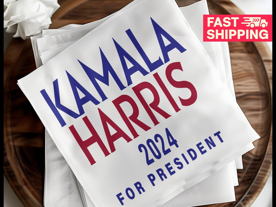 Kamala Harris 2024 Presidential Campaign Napkins, Election Support ...