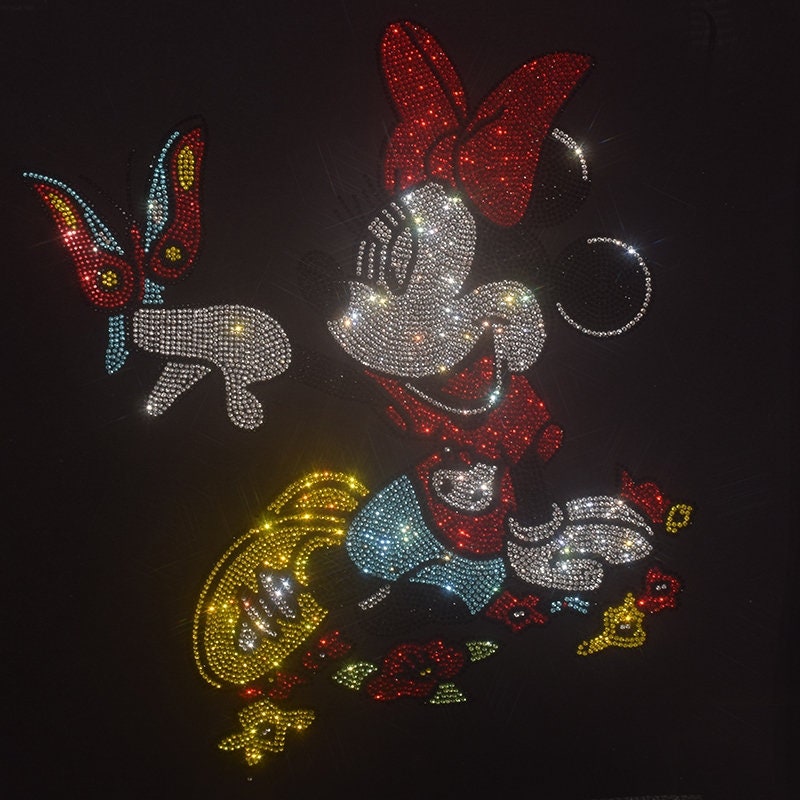 Rhinestone Colorful Cat Heat Transfer (iron-on) Design Decal , Hot Fix ...