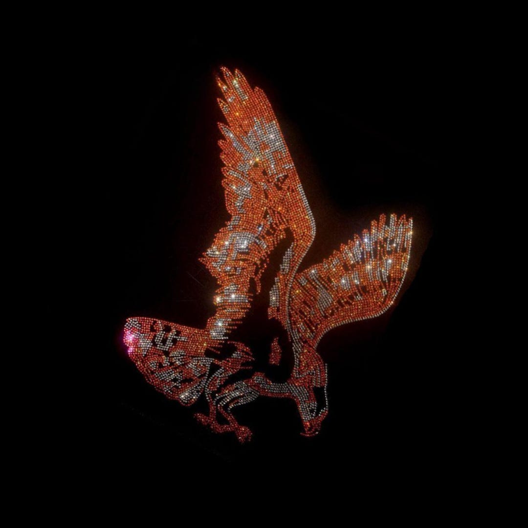 Golden Eagle Rhinestone Design ,eagle Rhinestones Heat Transfer ...