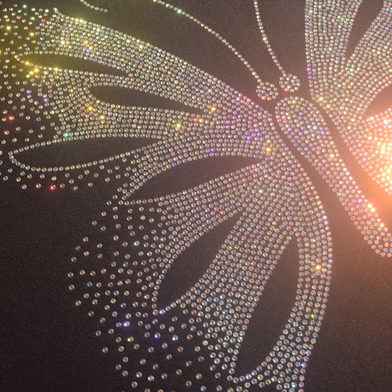 Butterfly Rhinestone Transfer Iron on Hot Fix Rhinestone - Etsy