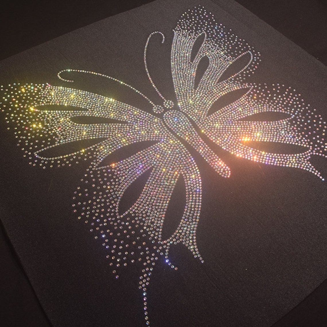 Butterfly Rhinestone Transfer Iron on Hot Fix Rhinestone - Etsy