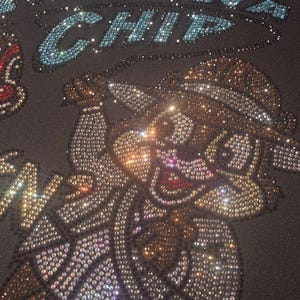 Blingbling Cartoon Mouse Rhinestone Heat Transfer (iron-on) Design ...