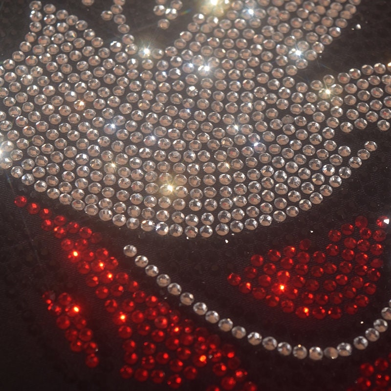 Rhinestone Colorful Cat Heat Transfer iron-on Design Decal , Hot Fix ...