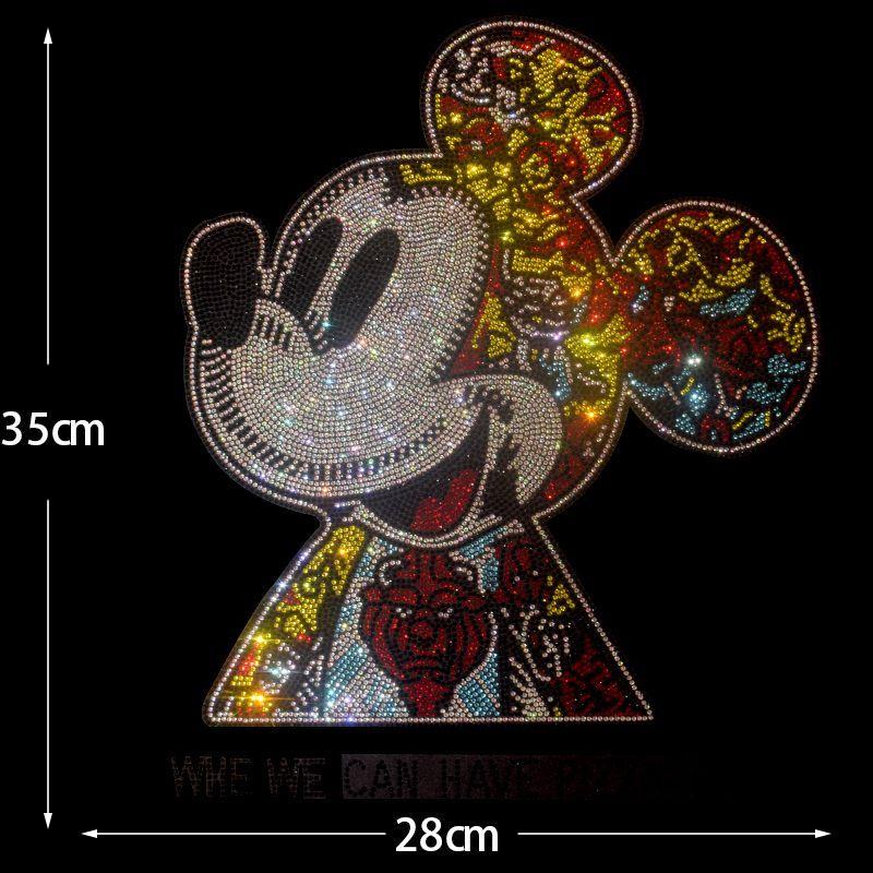 Rhinestone Colorful Cat Mouse Heat Transfer (iron-on) Design Decal ...