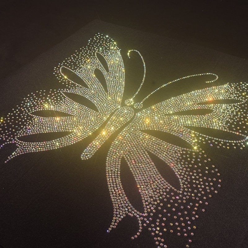 Butterfly Rhinestone Transfer Iron on Hot Fix Rhinestone - Etsy