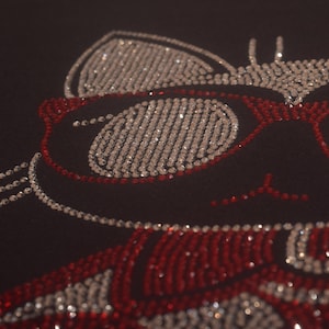 Cartoon Cat Rhinestone Transfer Bling Hot Fix Iron on Patch Motif ...