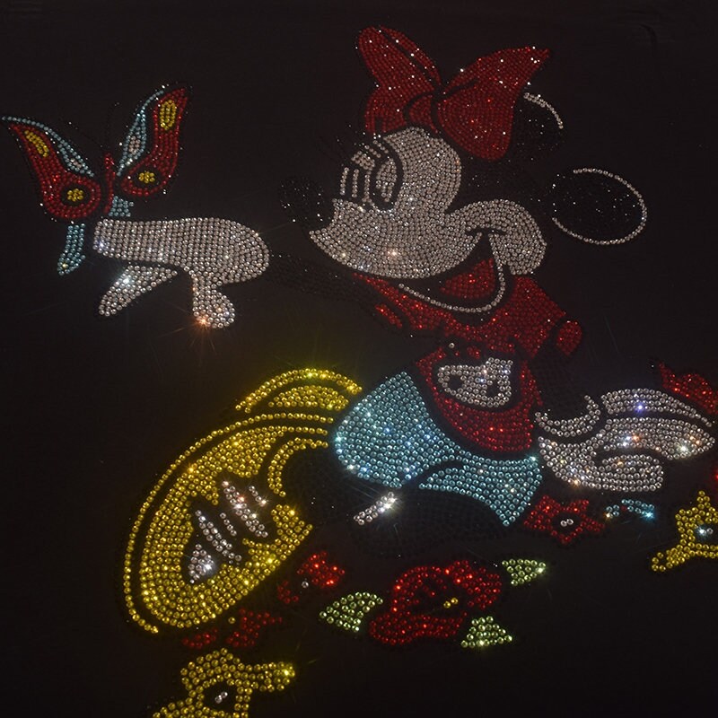 Rhinestone Colorful Cat Heat Transfer (iron-on) Design Decal , Hot Fix ...