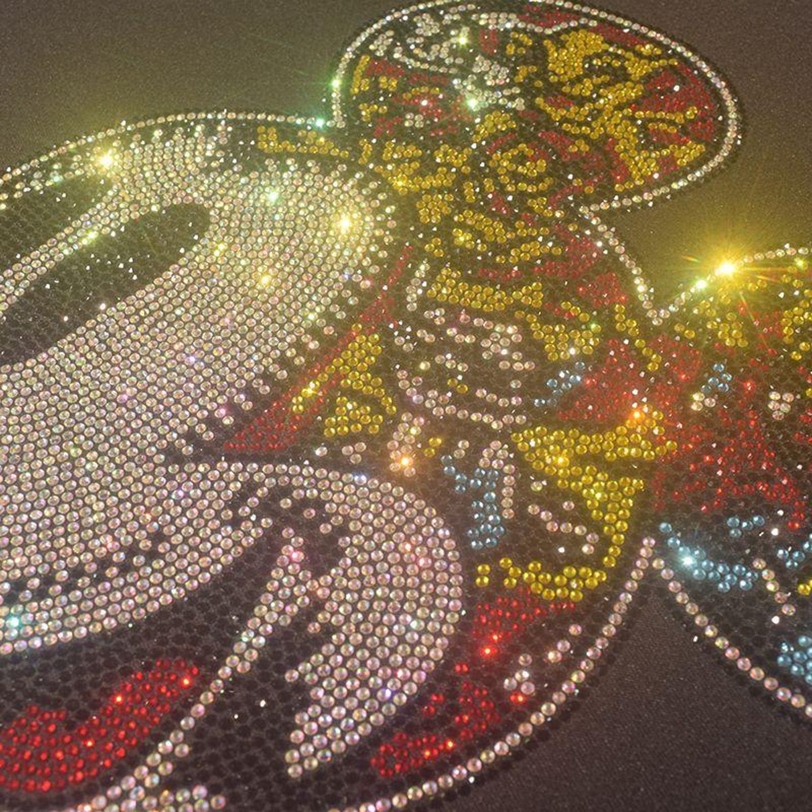 Rhinestone Colorful Cat Mouse Heat Transfer (iron-on) Design Decal ...