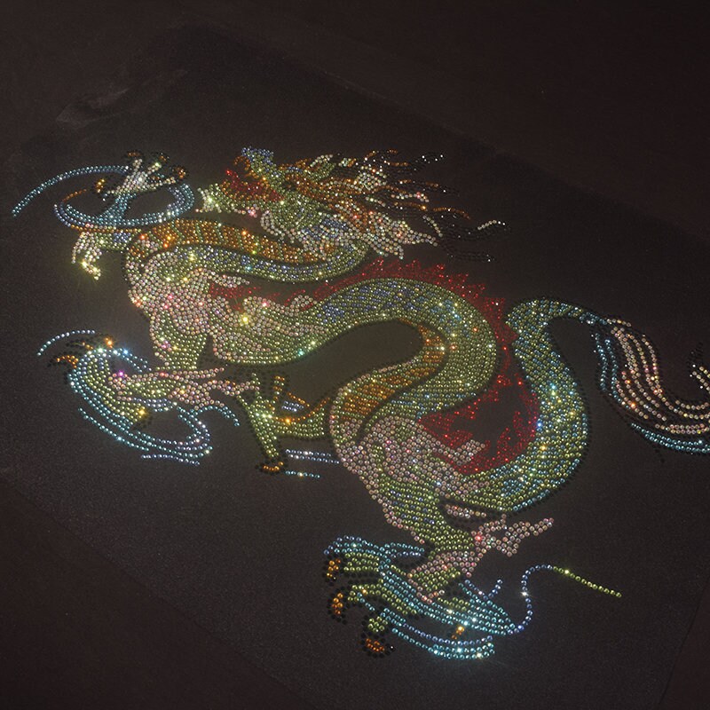 Dragon Rhinestone, Clothing Design, Rhinestone Throw Pillow Design ...