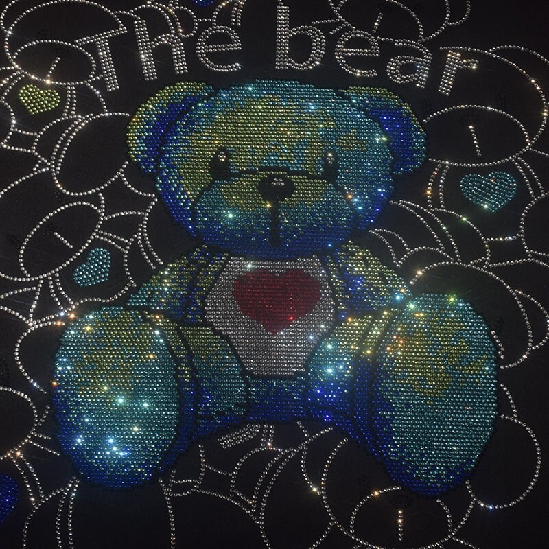 Little Bear Rhinestone Transfer ，design Decal for DIY ，iron on Hot Fix ...