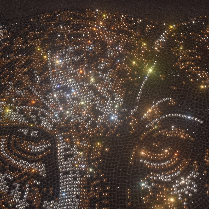 The Leopard Rhinestone Transfer Bling Hot Fix Iron on Patch Motif ...