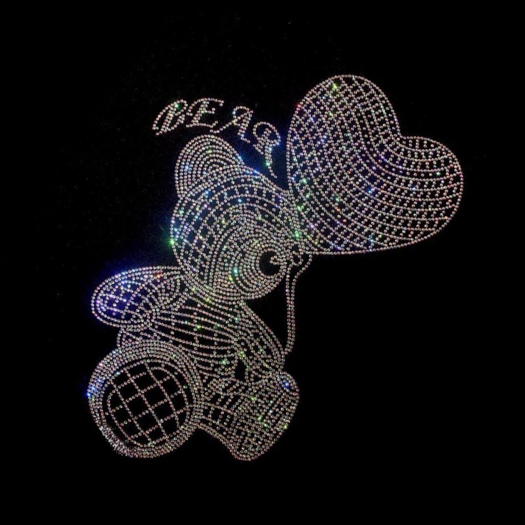 Blingbling Cute Bear Rhinestone Heat Transfer (iron-on) Design Decal ...