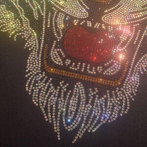 Domineering Tiger Head Rhinestones Iron Heat Transfer Pattern Patch，men ...