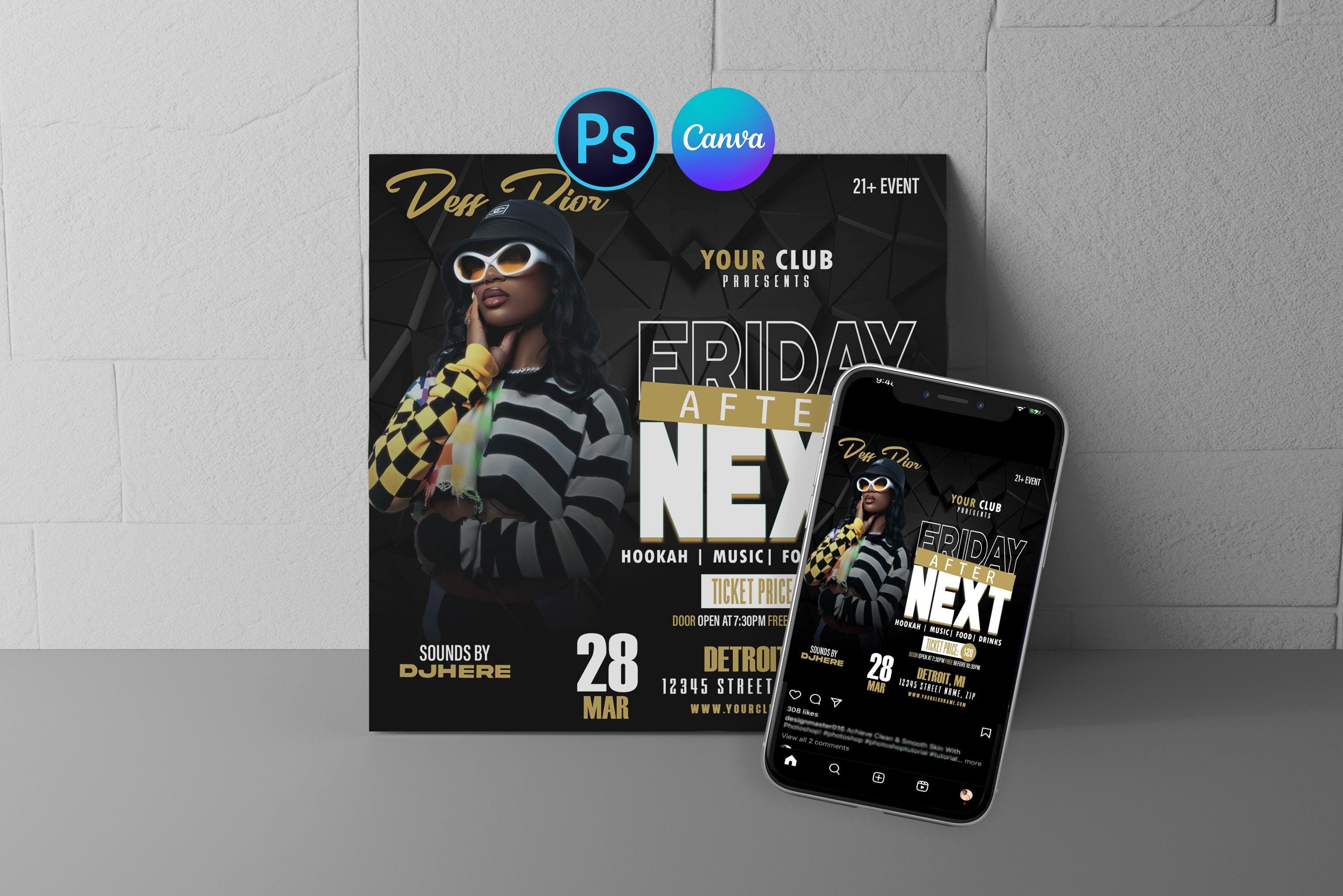 Friday After Next Flyer,club Flyer, DIY Flyer Template Design, Event ...
