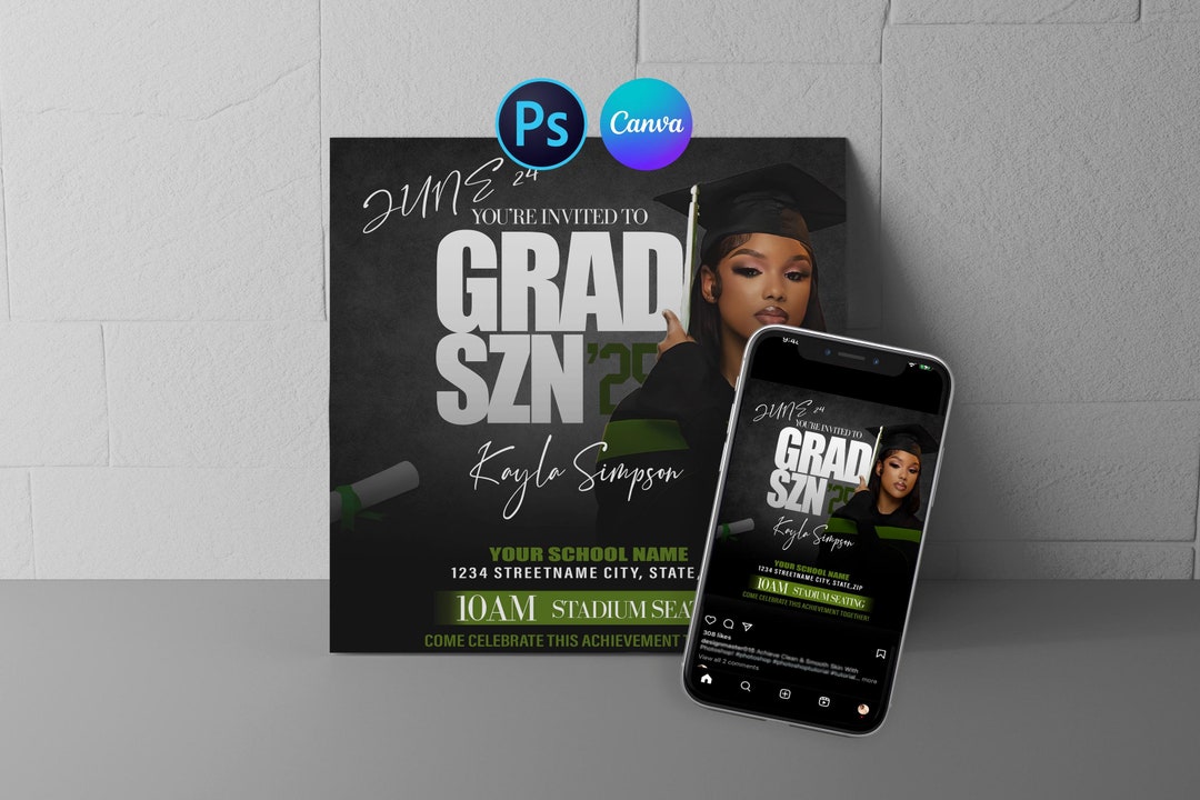 Graduation Flyer Graduation Party Flyer Editable Graduation Invitation ...
