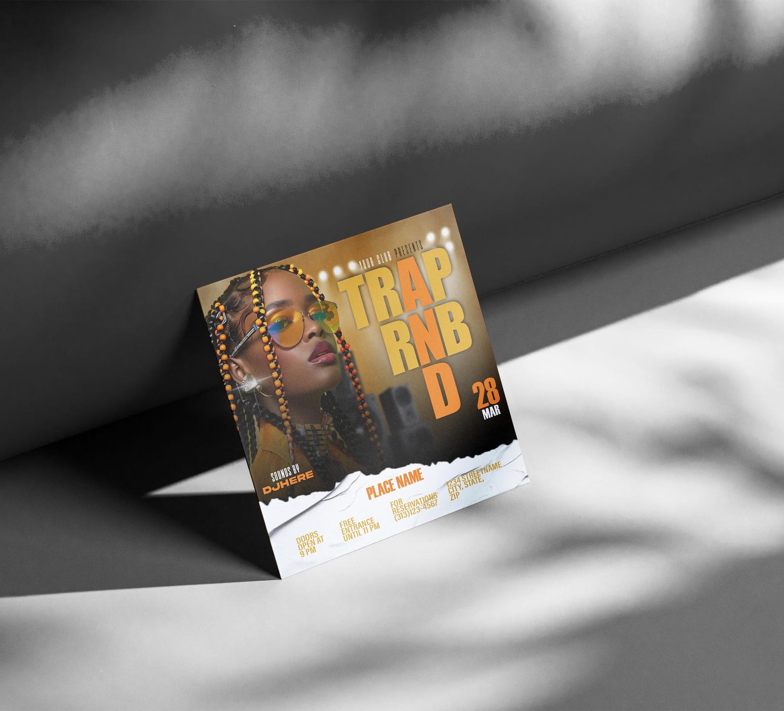 Trap Rnb Flyer,club Flyer, DIY Flyer Template Design, Event Flyer ...