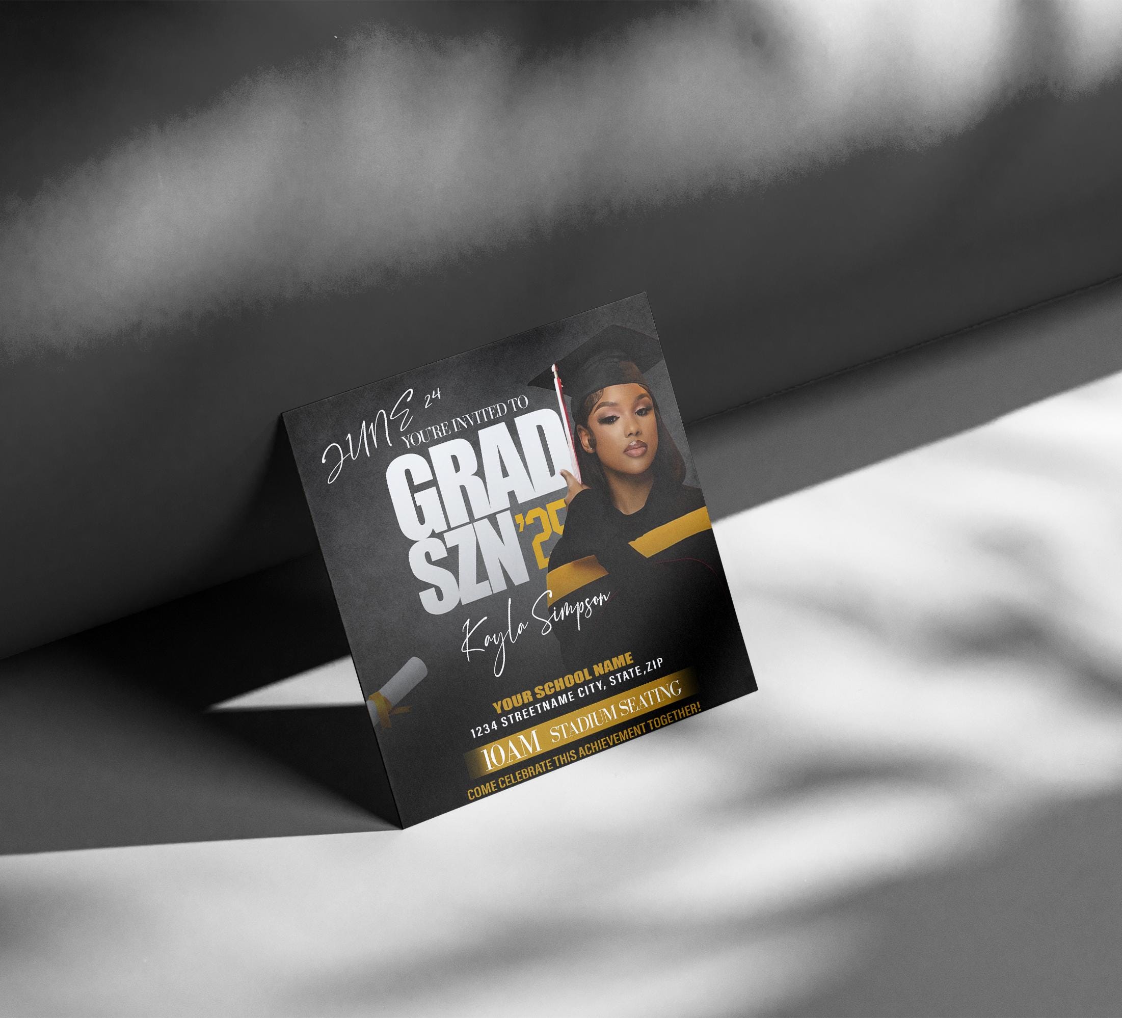 Graduation Flyer Graduation Party Flyer Editable Graduation Invitation ...