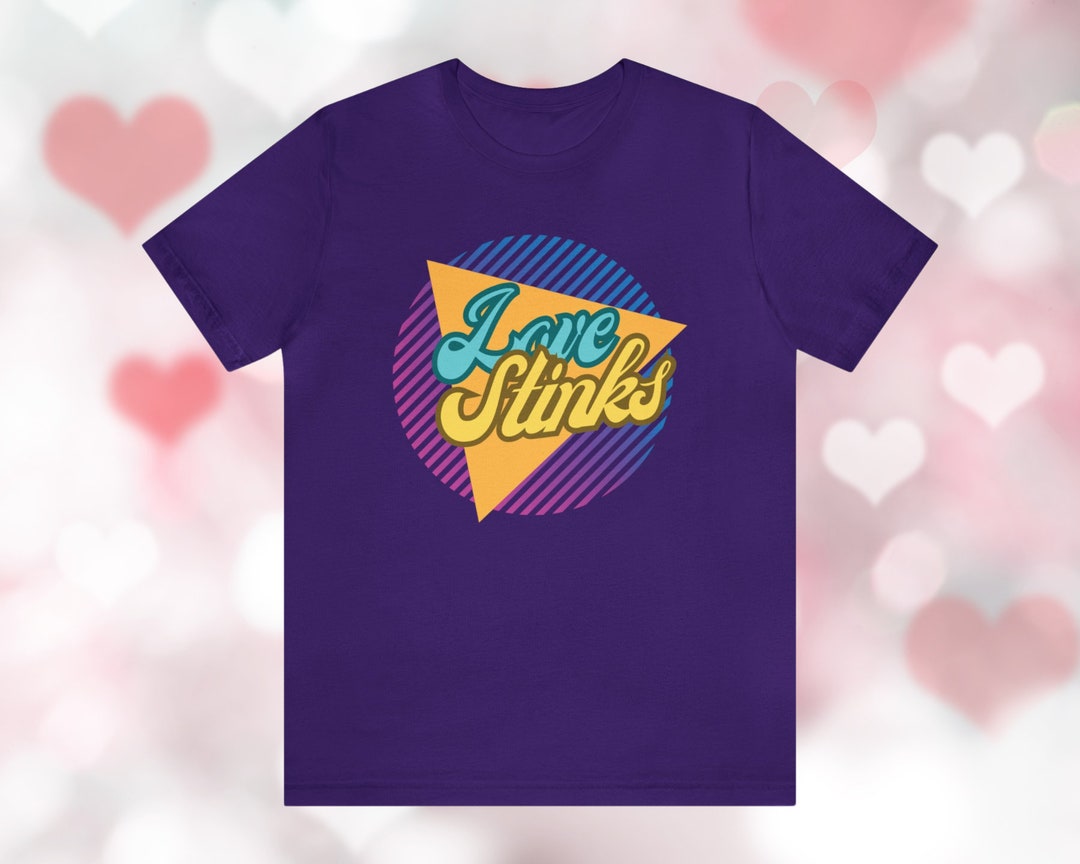 LOVE STINKS 80s Style Short Sleeve Tee | Valentine's Day Shirt ...