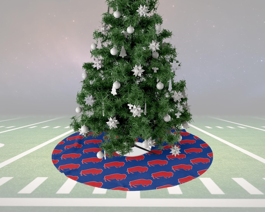 Buffalo Bills-inspired Round Tree Skirt | Buffalo Football Tree Skirt ...