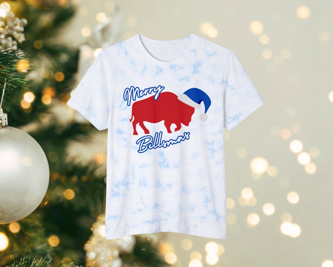 MERRY BILLSMAS Buffalo Bills Inspired Unisex Fashion Tie-dyed T-shirt ...