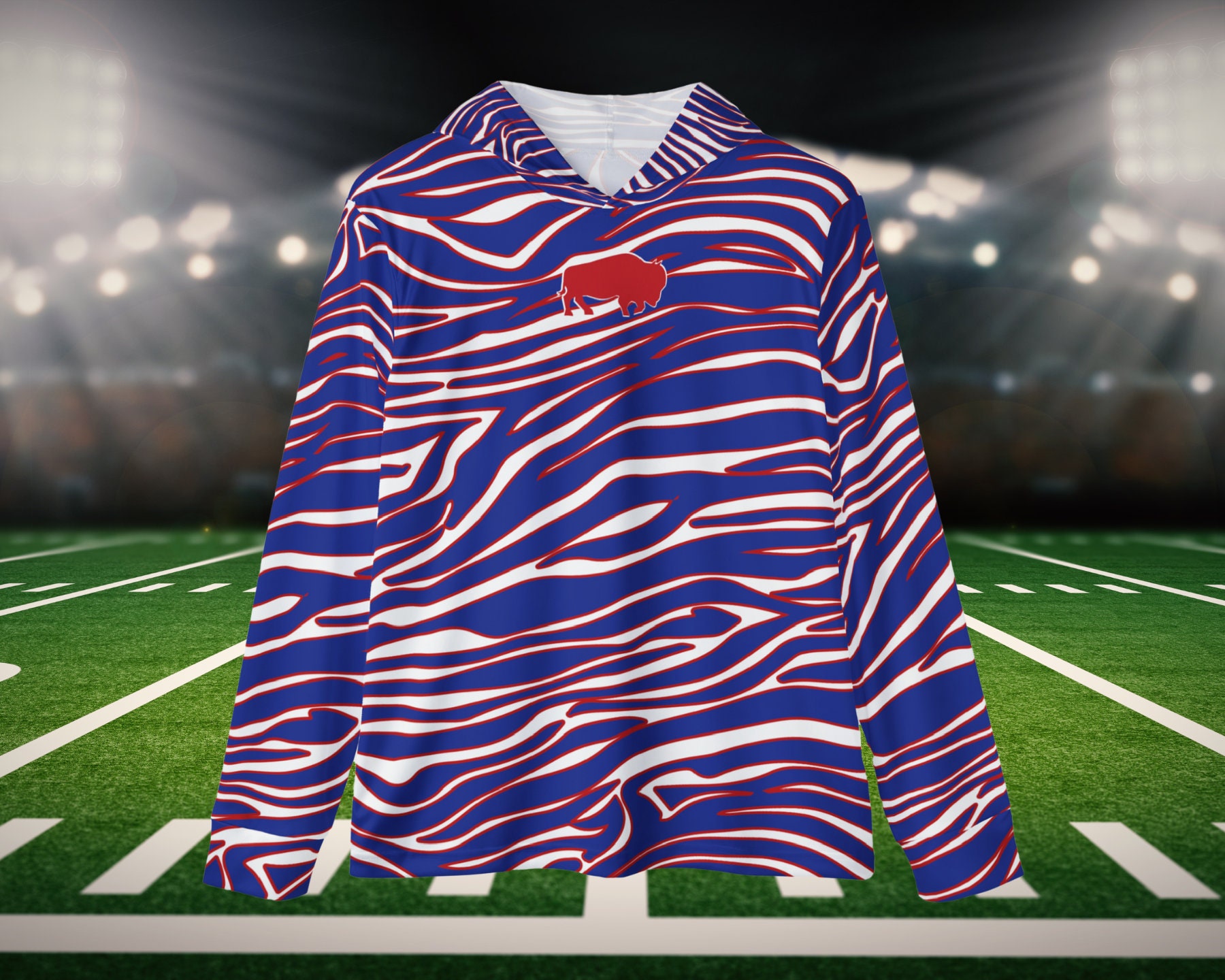 Buffalo Bills Zubaz-inspired Men's Sports Warm up Hoodie - Etsy UK