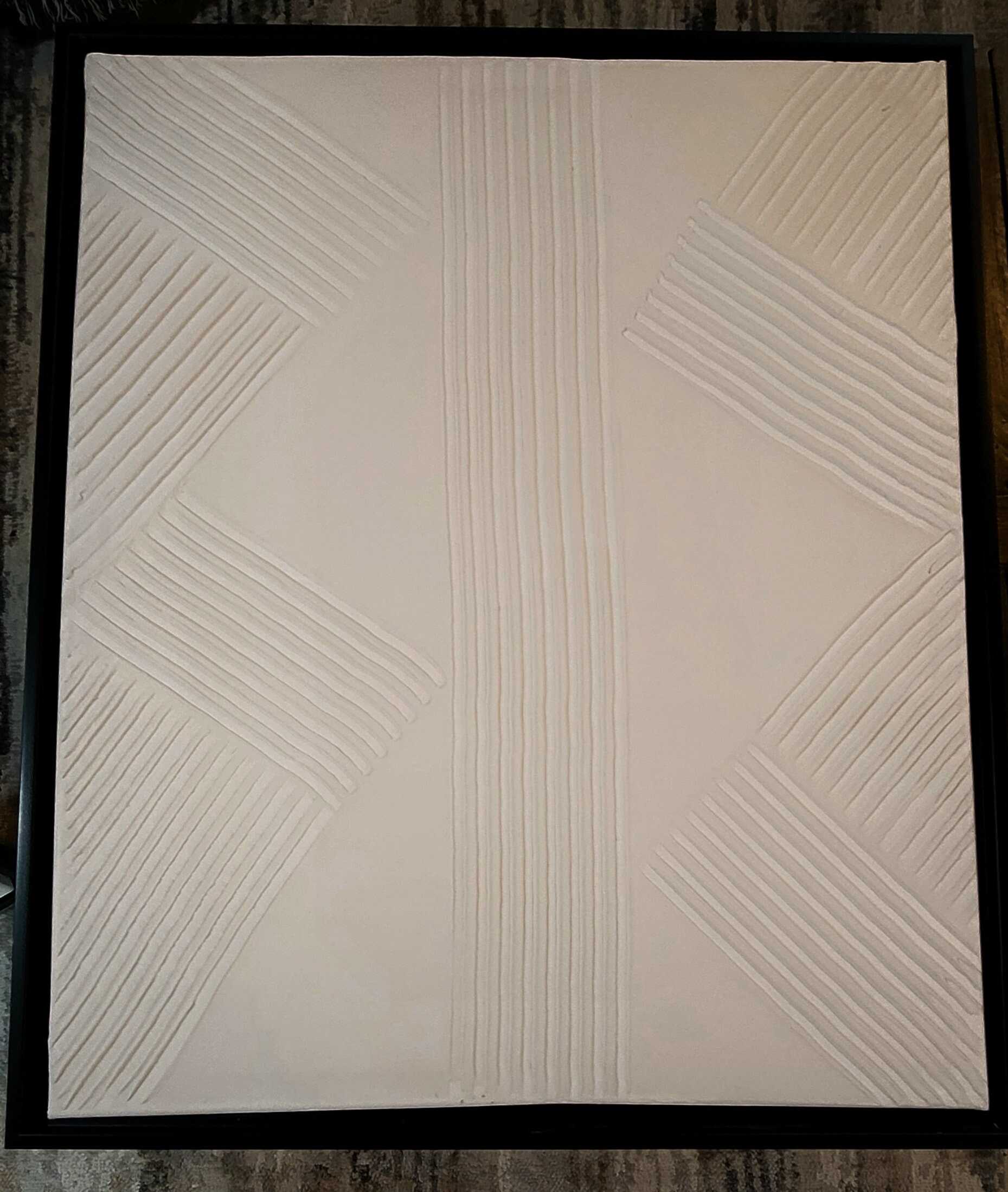 Clean Modern Texture Art Ready to Hang - Each 3d Plaster Piece is ...