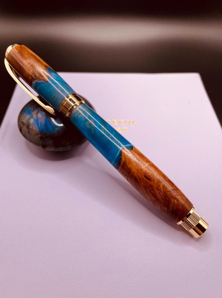 Hybrid Blue Unique Pen Gorgeous Bespoke Pen Unique Handmade Handcraft ...