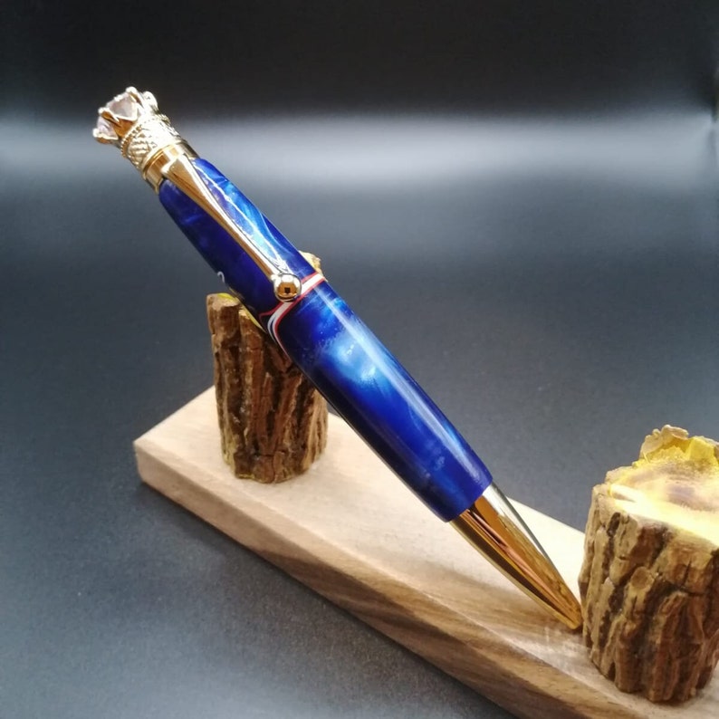 Blue Crown Pen Personalised Gifts for Her Gifts for Men Bespoke ...