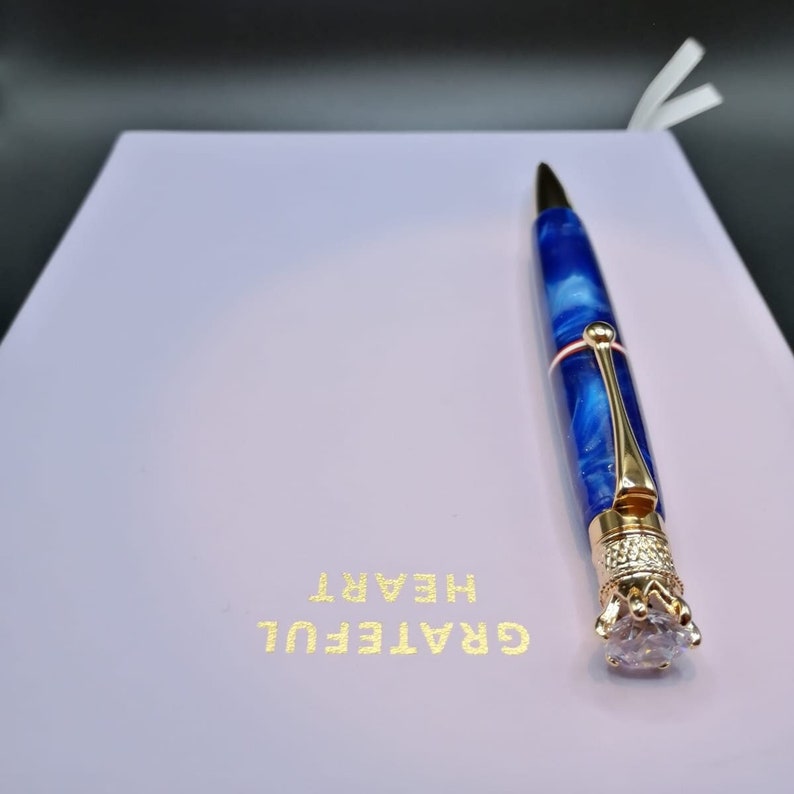 Blue Crown Pen Personalised Gifts for Her Gifts for Men Bespoke ...