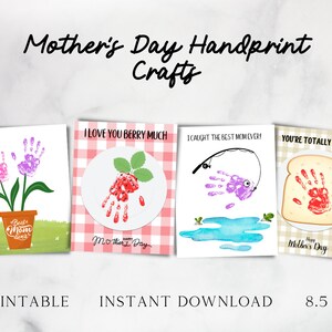 PRINTABLE Mother's Day Handprint Crafts for at Home, School or Daycare ...