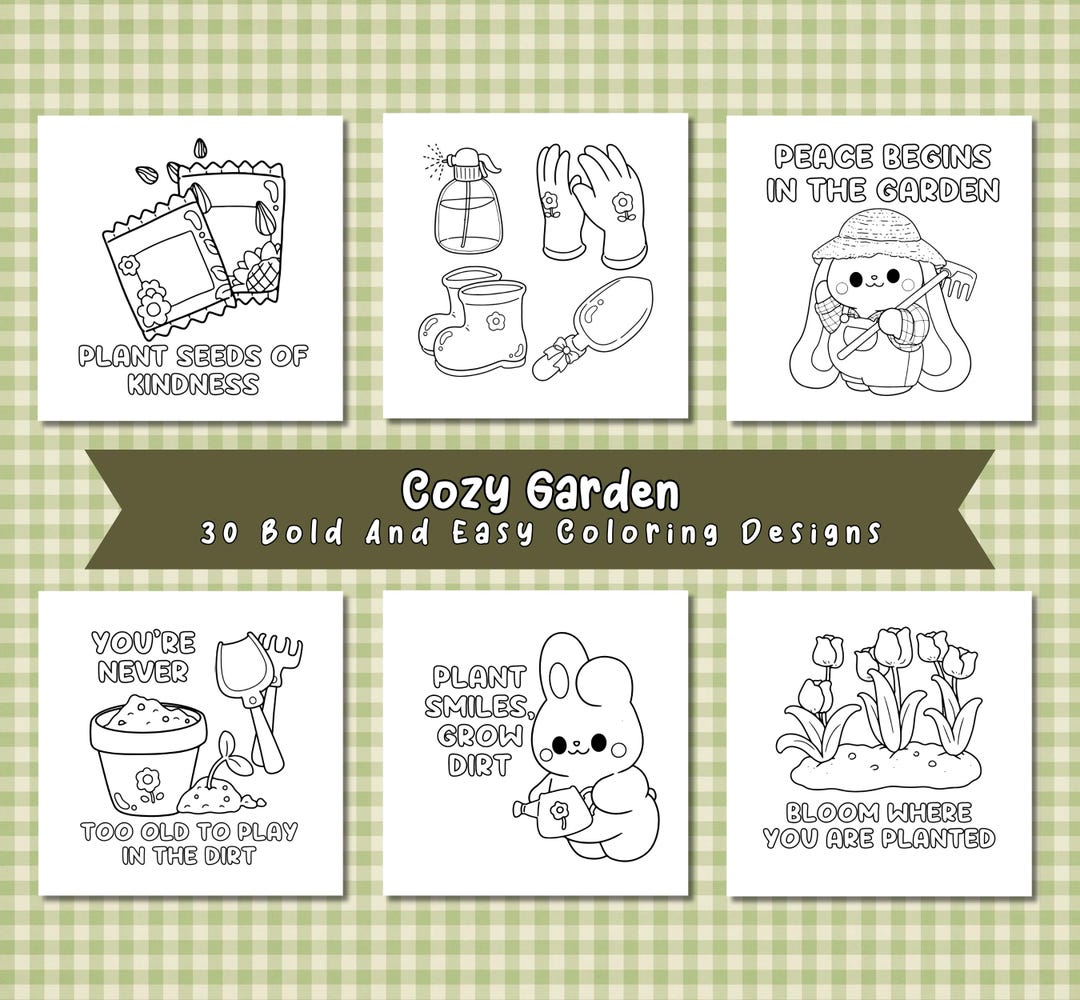 30 Cozy Garden Coloring Pages, Bold and Easy Designs for Teens and ...