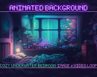 Animated Background Cozy Bedroom With Plants Twitch Overlay for Streams ...