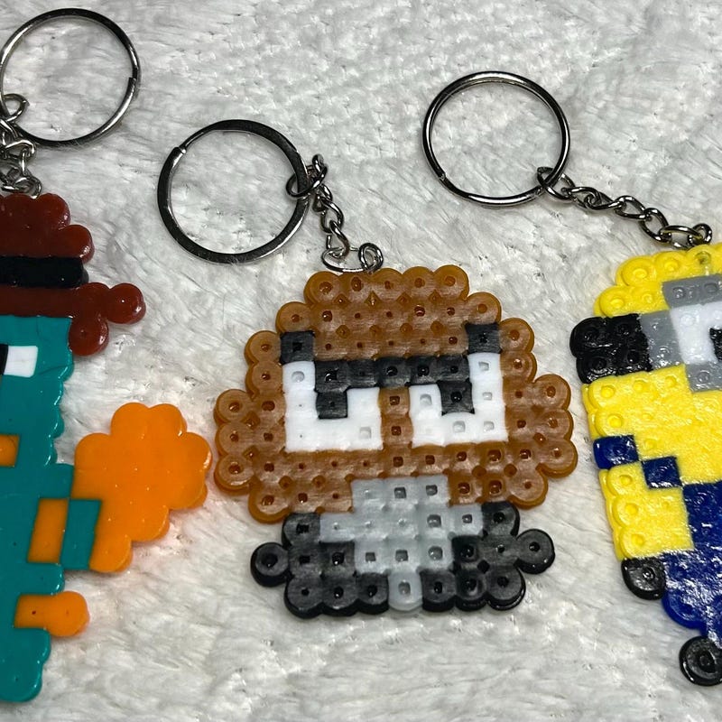 Perler Bead Keychain - Etsy
