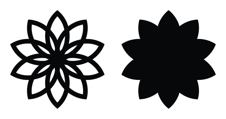 Geometric Flower Vector File - Etsy