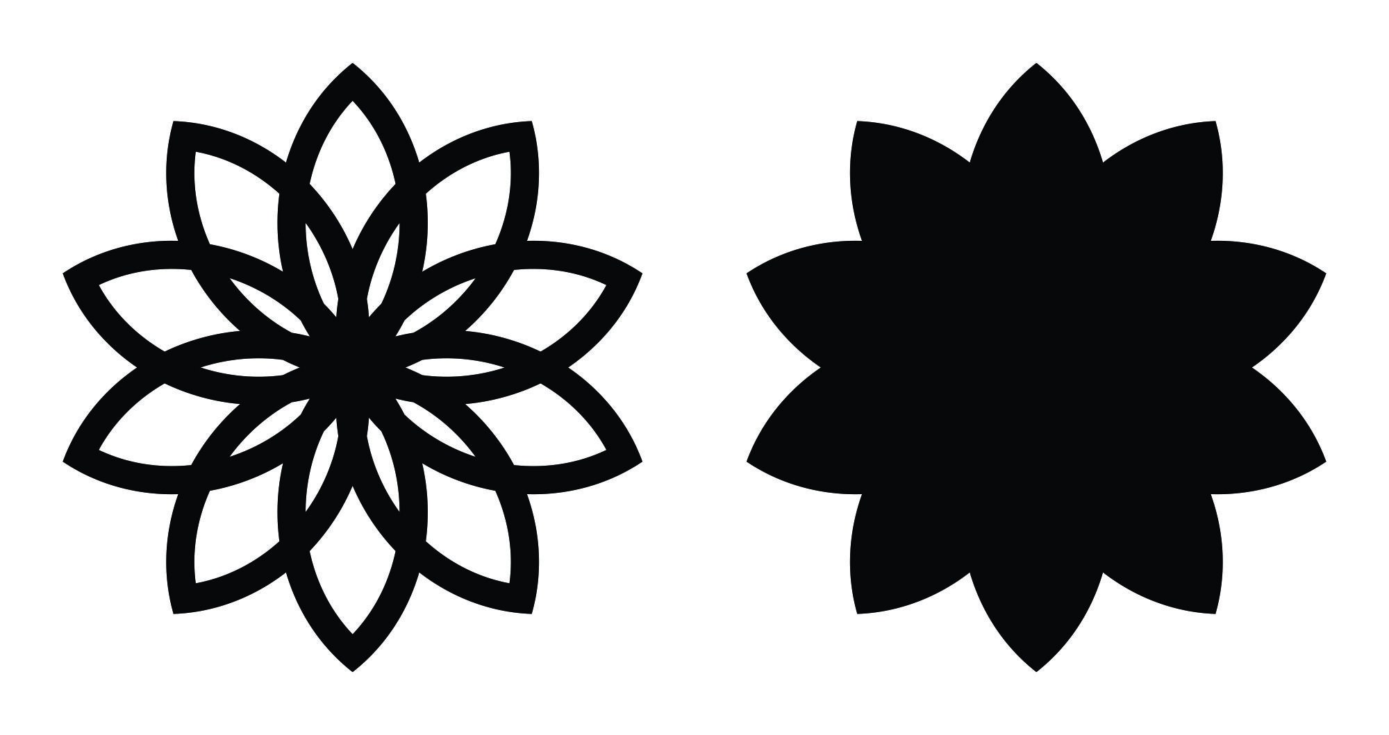 Geometric Flower Vector File - Etsy