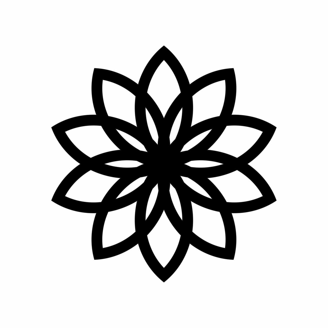 Geometric Flower Vector File - Etsy