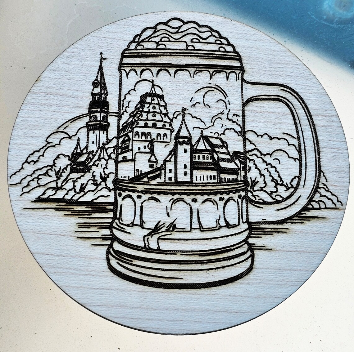 Beer Mug / Stein Designs Coaster Pattern Vector Designs for Any Laser ...