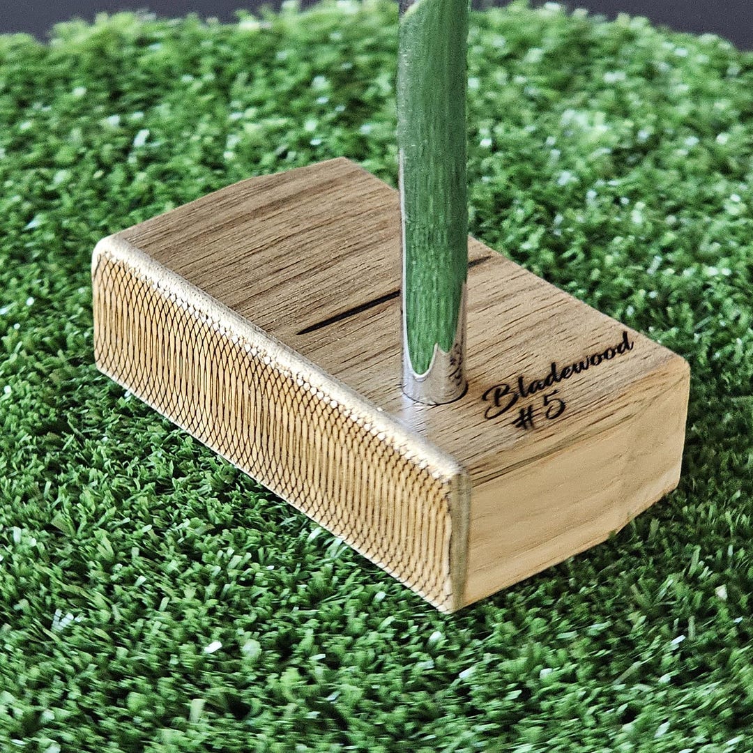 Black Limba Wood Putter: Luxury Golf Gift, Low Loft - Etsy