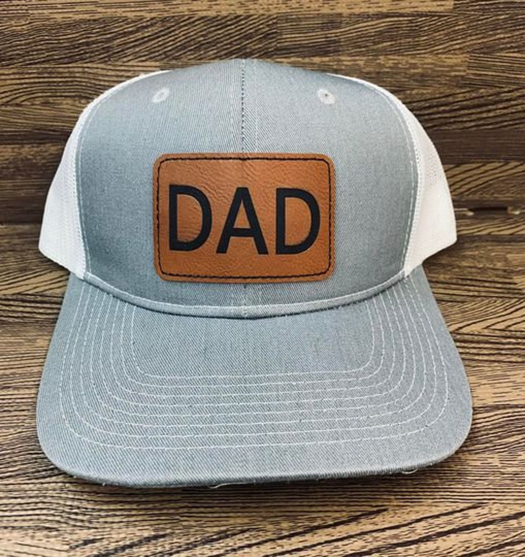 Dad Leather Patch on Snapback Hat - Etsy