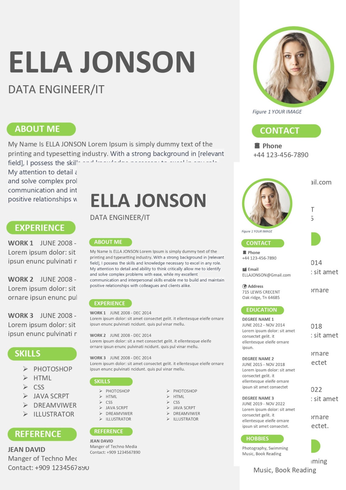 CV TEMPLATE Resume Word. Trending Resume Template. Less Adjustments ...