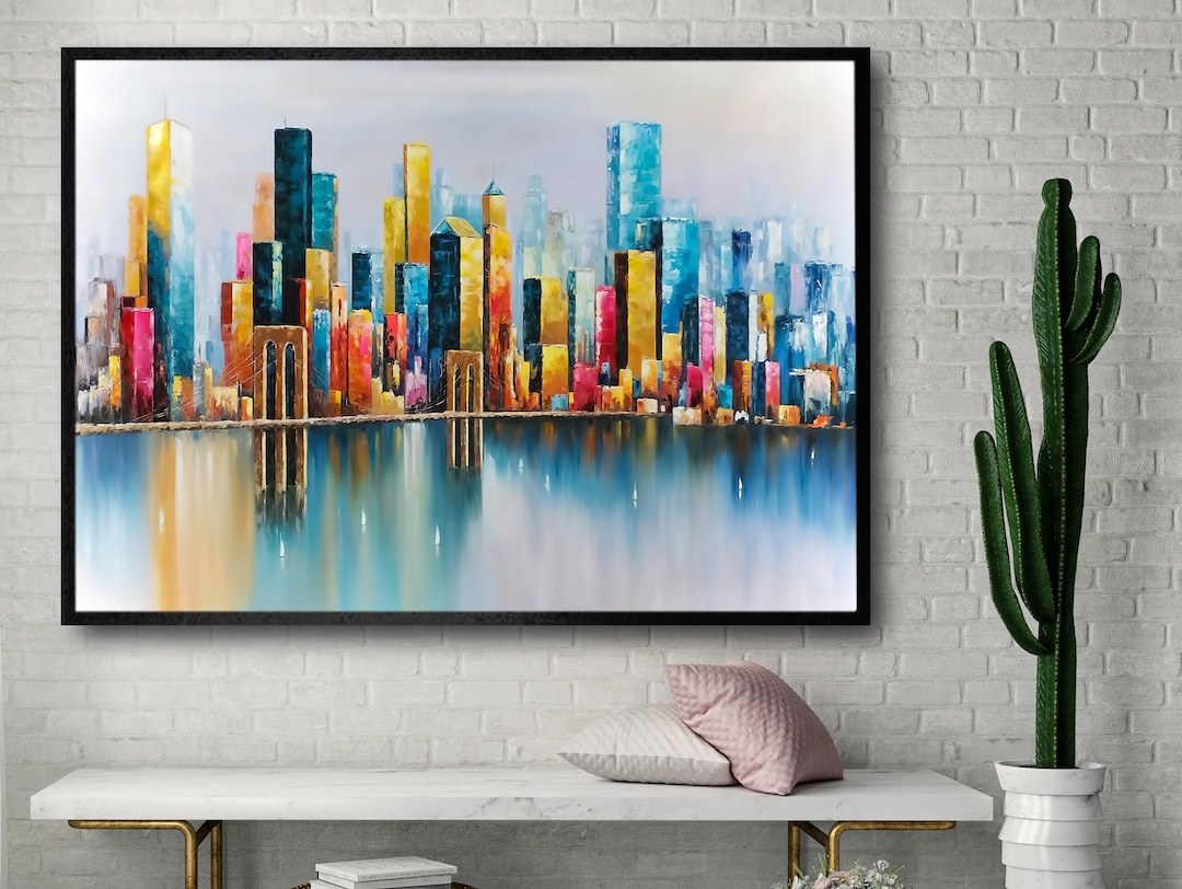Urban Cityscape Canvas, Scenery Canvas, City Canvas, Abstract Art ...