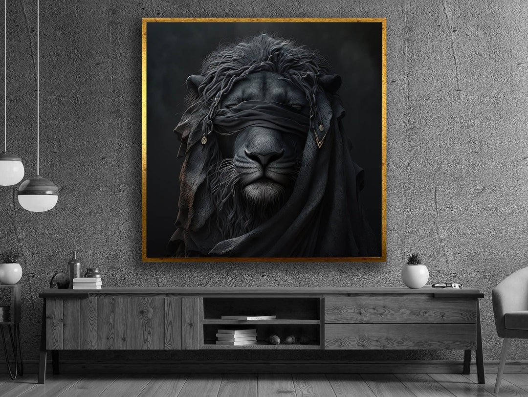 Surreal Leon Portrait Canvas Animal Canvas Lion Canvas - Etsy