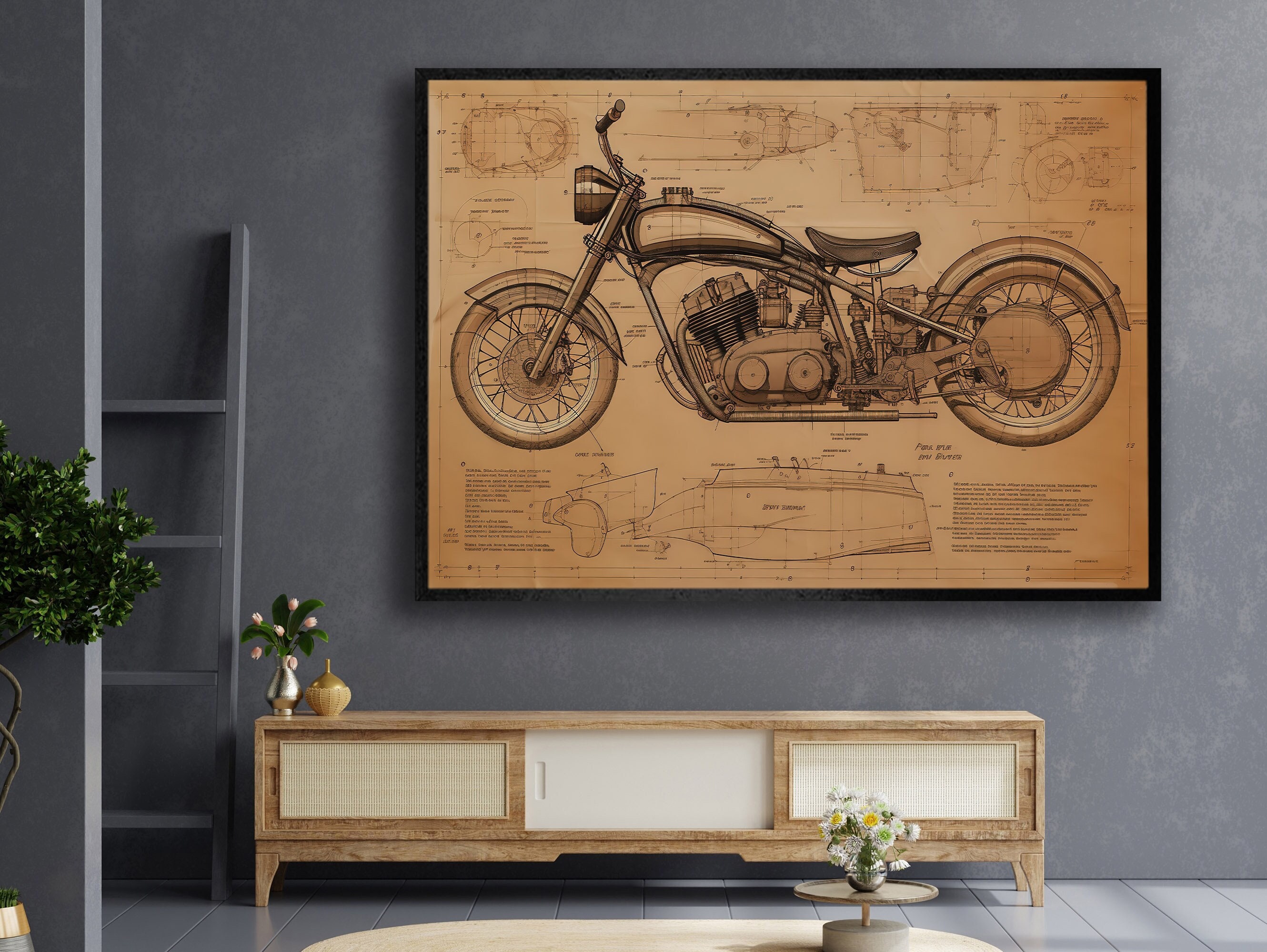 Motorbike Canvas Art , Motorcycle Canvas Art, Ultra Detailed Canvas ...