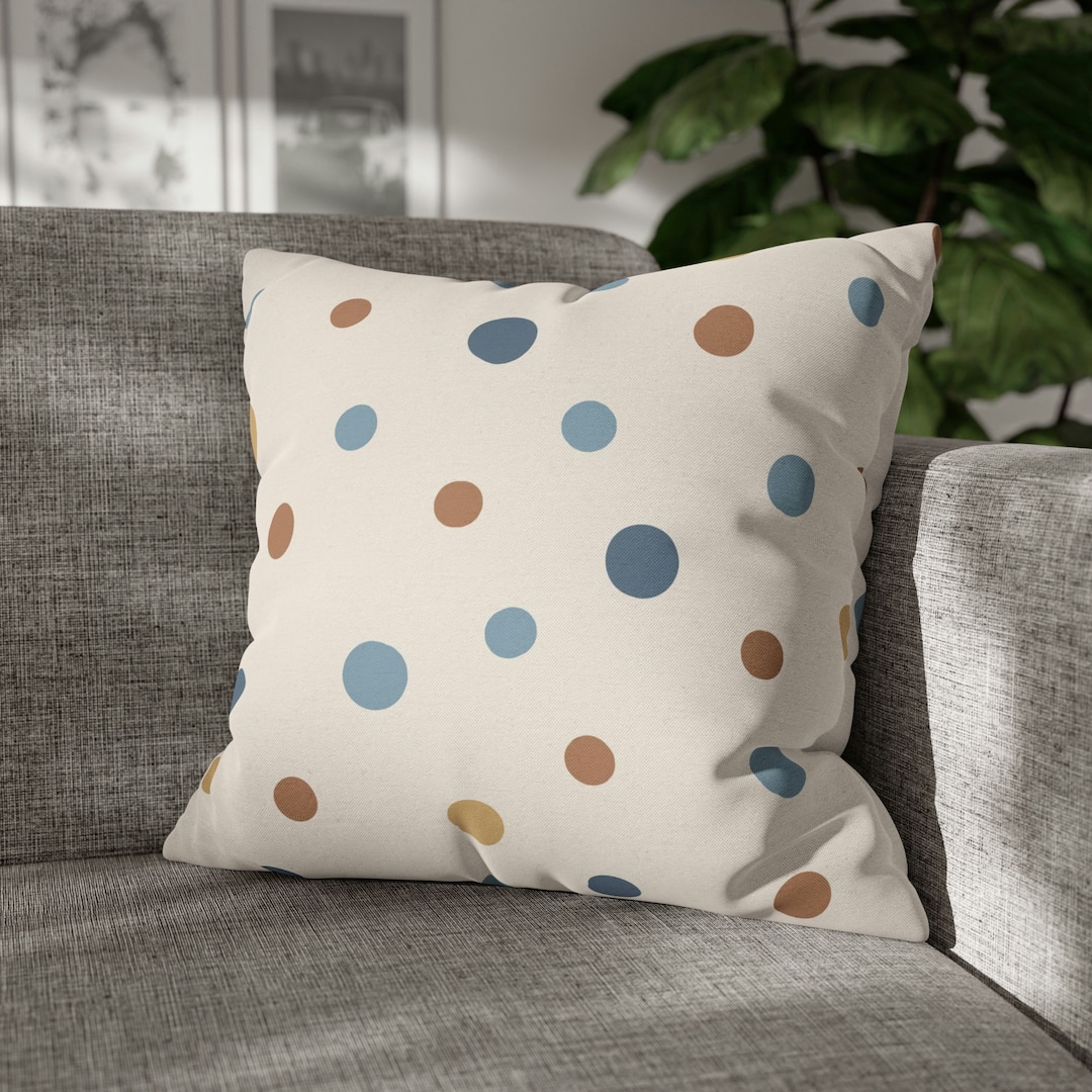 Whimsical Polka Dot Throw Pillow Cover (multiple Sizes) - Square Accent ...