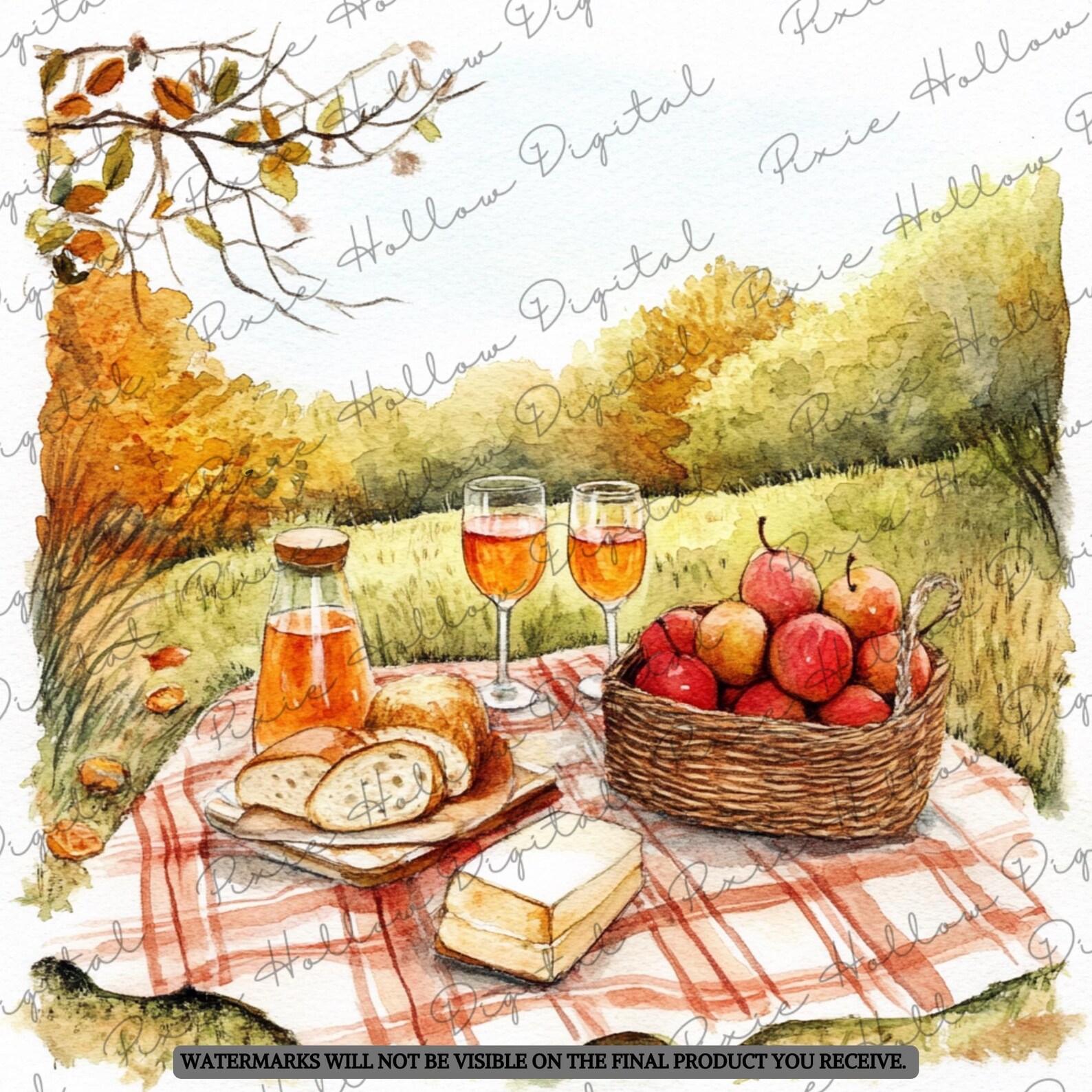 Fall Picnic Clipart Bundle: 15 Autumn Design Pngs (digital Download) - Etsy